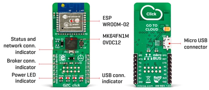 MIKROE-3291 Go To Cloud (G2C) Click - Mikroe | Mouser